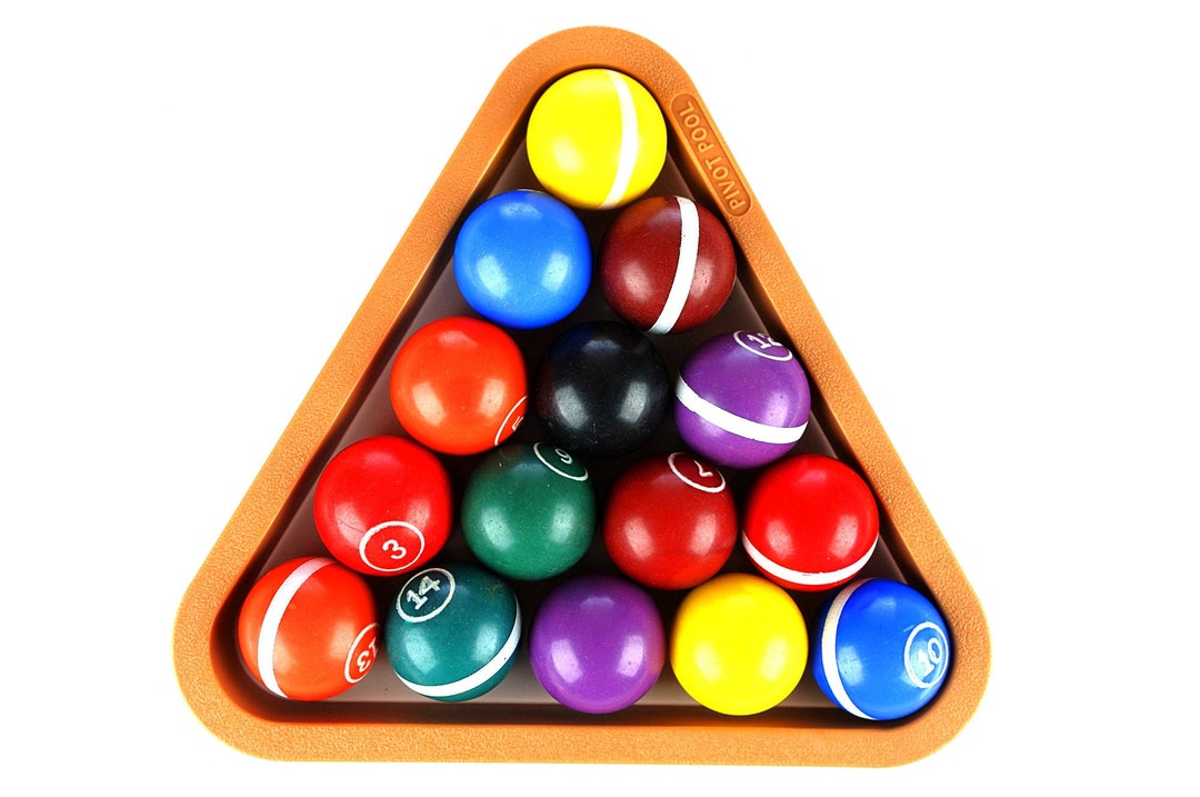 PIVOT POOL 1972 Milton Bradley Pool Cue 8 Ball Stripes Solids - Etsy