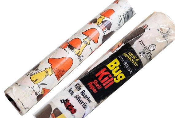 MUSHROOM BUG KILL Shelf Paper Kitchen Vintage Flour Sugar - Etsy