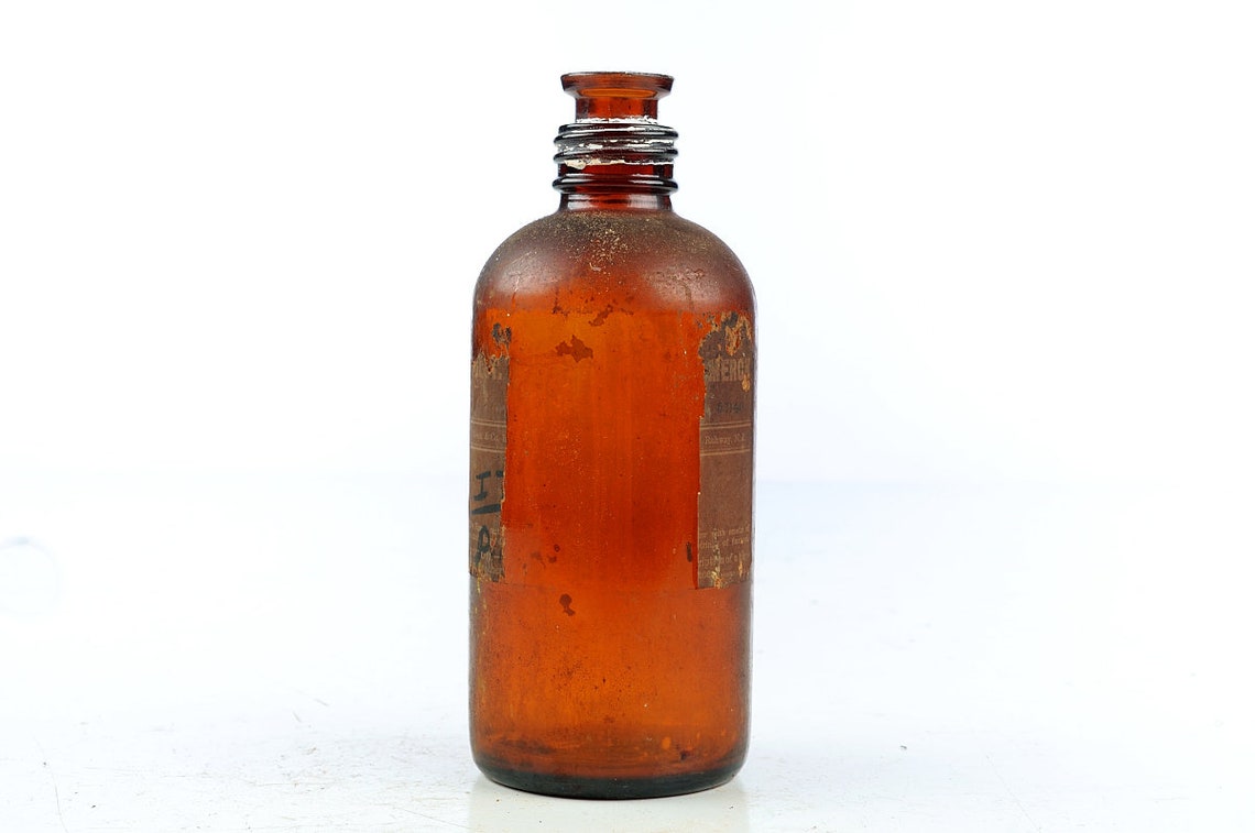 APOTHECARY JAR Bottle 1940s MERCK Advertising Pharmaceuticals - Etsy