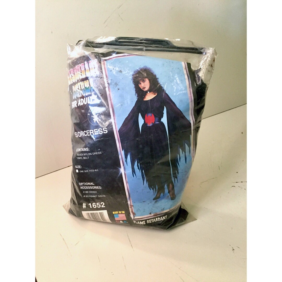 SORCERESS HALLOWEEN COSTUME Bat Red Black Vintage Brand New Vampire ...