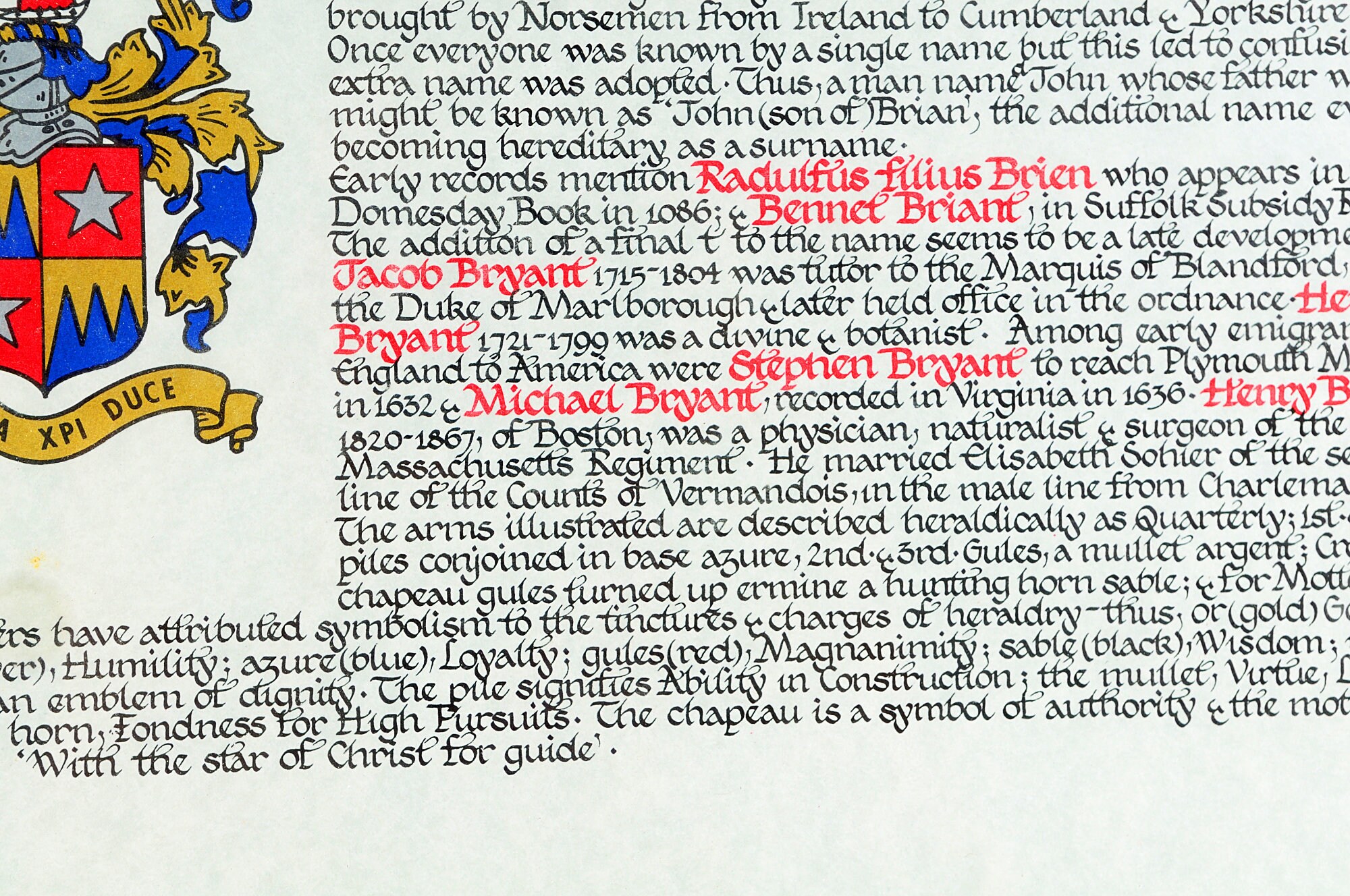 1970s BRYANT FAMILY CREST Meaning Origins History Ancestry Dna Relative ...