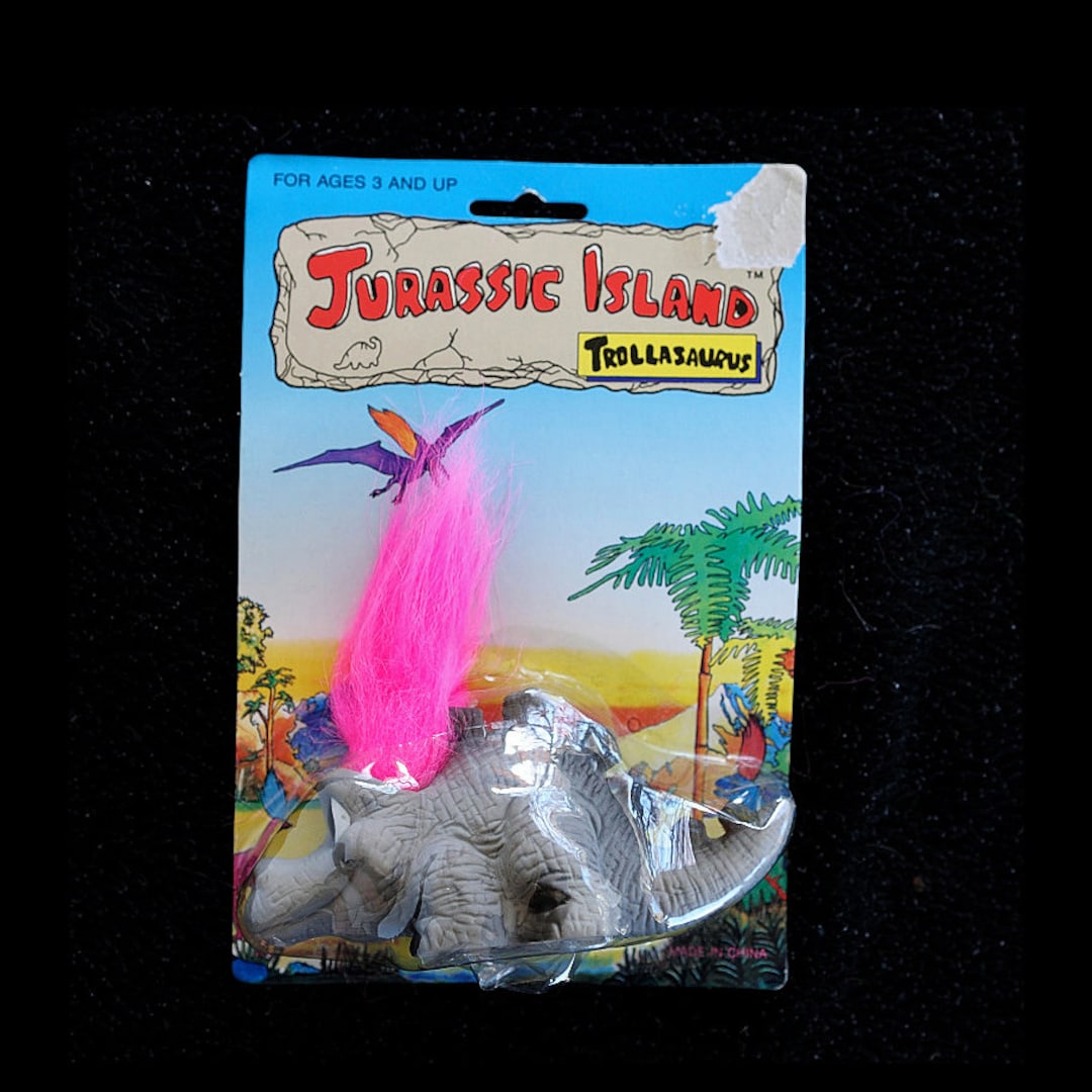 TROLL Dinosaur New Rare Pink Hair Jurassic Island Circa 1991 1992 ...