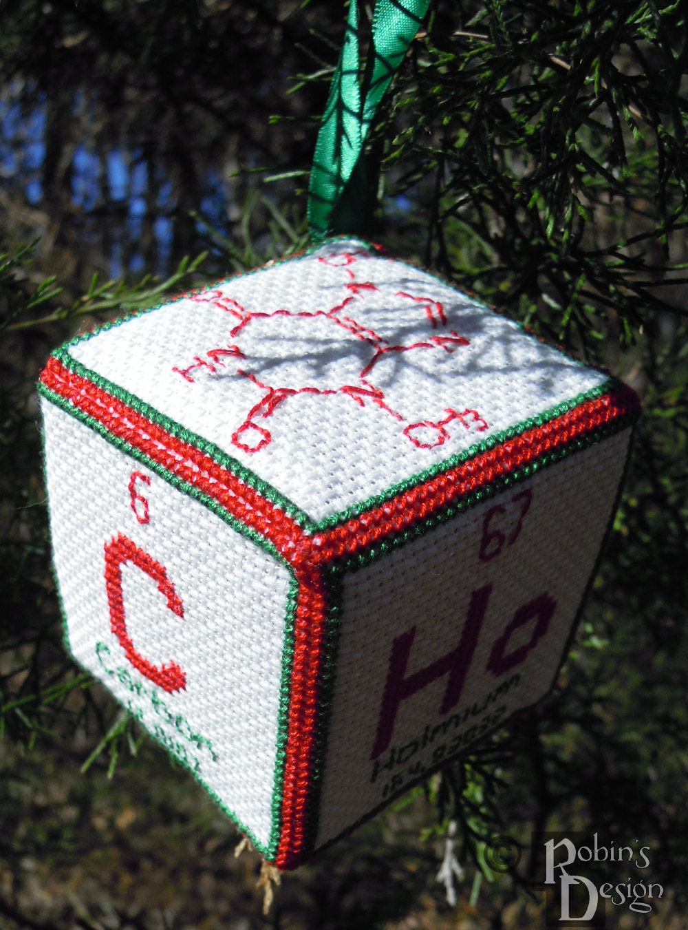 Periodic Elements Silver and Gold 3D Ornament Cross Stitch Sewing ...