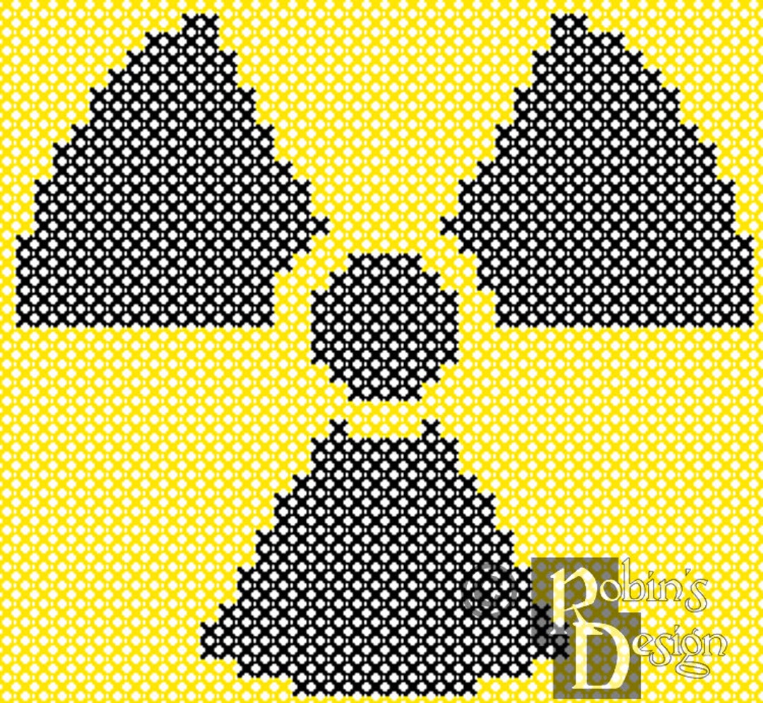 Radioactive Hazard Trefoil Cross Stitch Pattern for Shirt Patch PDF - Etsy