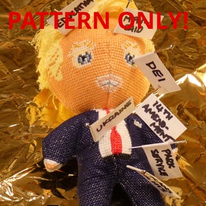 Donald Trump Voodoo Doll Pin Cushion 3D Cross Stitch Sewing Pattern PDF ...