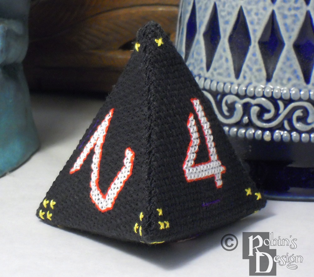 D4 Tetrahedron 3D Cross Stitch Sewing Pattern PDF - Etsy