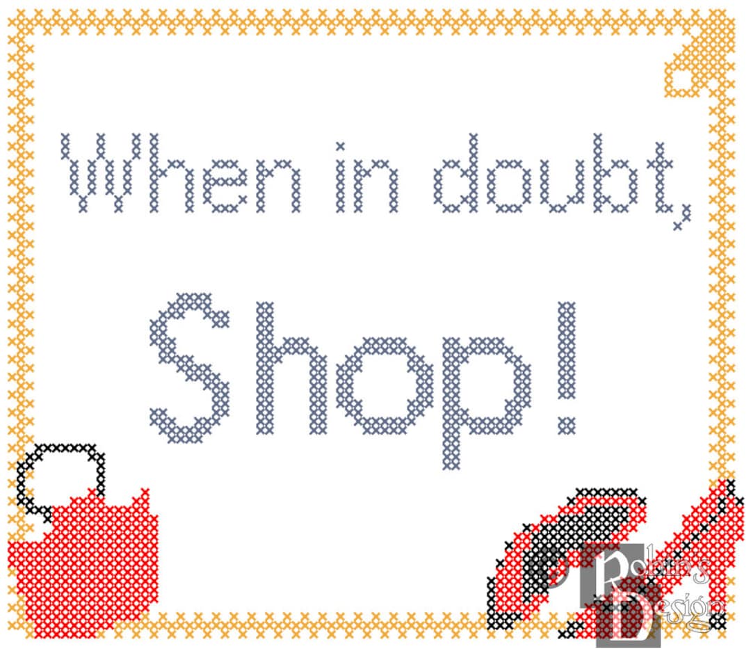 When in Doubt, Shop Cross Stitch Pattern PDF - Etsy