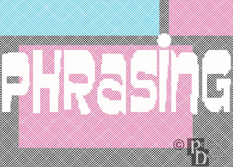 Phrasing Cross Stitch Pattern PDF - Etsy