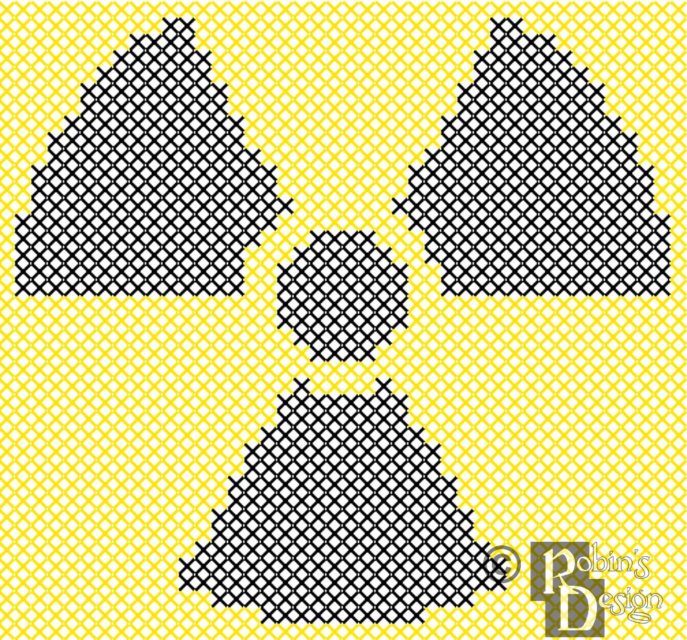 Radioactive Hazard Trefoil Cross Stitch Pattern for Shirt Patch PDF - Etsy