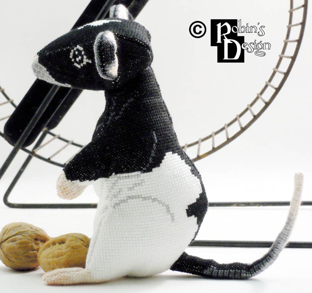 Wink the Hooded Rat Doll 3D Cross Stitch Animal Sewing Pattern PDF - Etsy