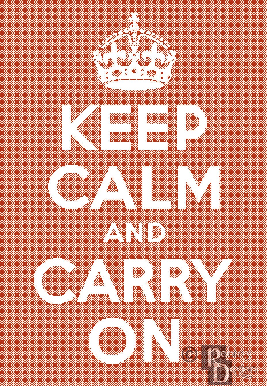 Keep Calm and Carry on Cross Stitch Pattern PDF - Etsy