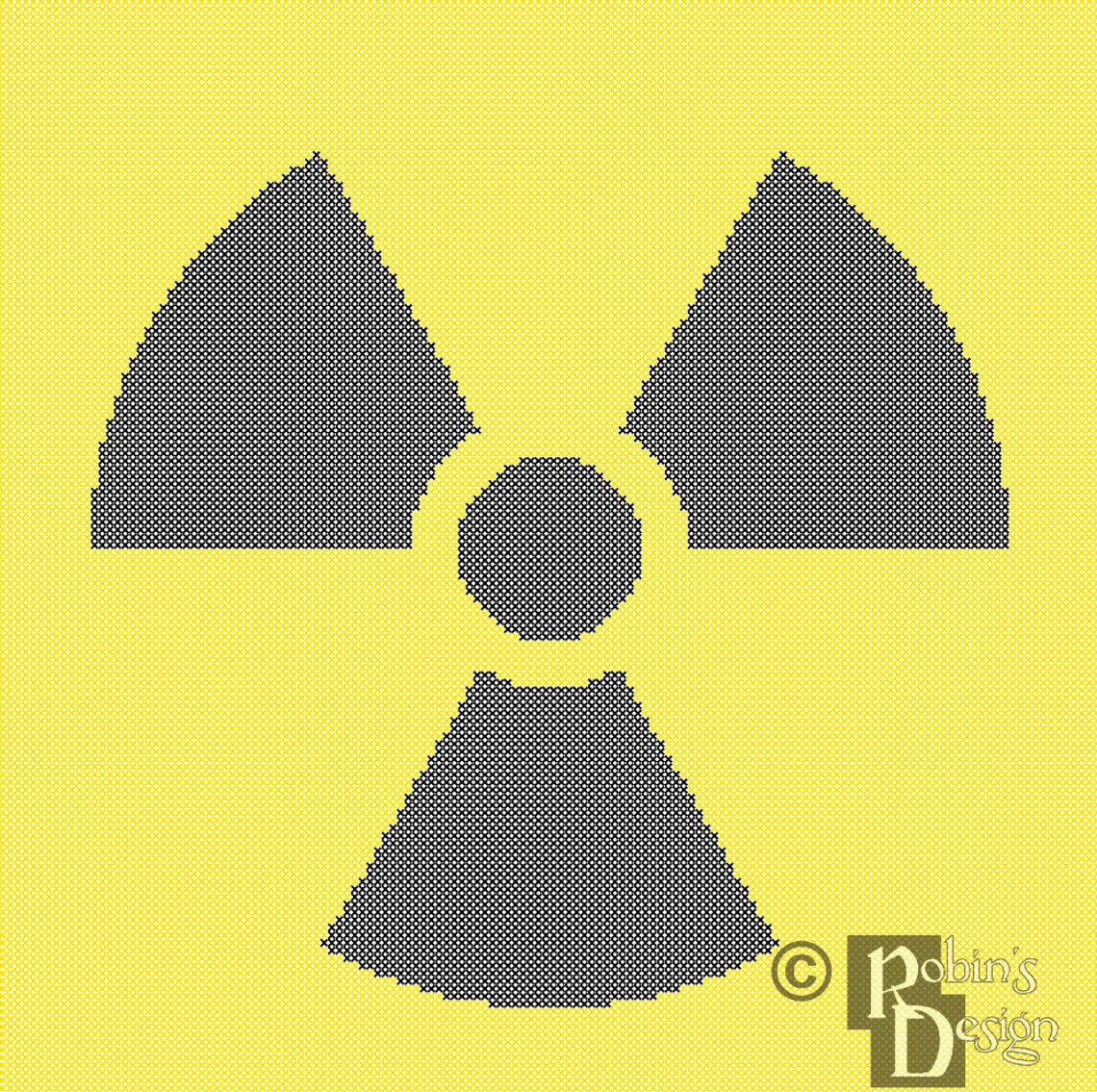 Radioactive Hazard Trefoil Cross Stitch Pattern PDF - Etsy