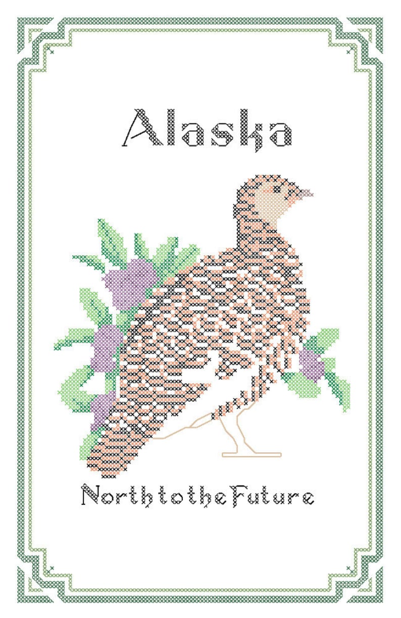 All 50 State Bird, Flower and Motto Cross Stitch Patterns PDF - Etsy