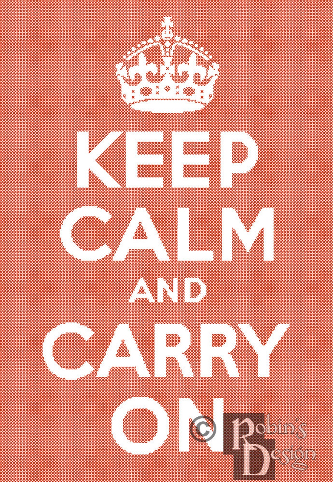 Keep Calm and Carry on Cross Stitch Pattern PDF - Etsy