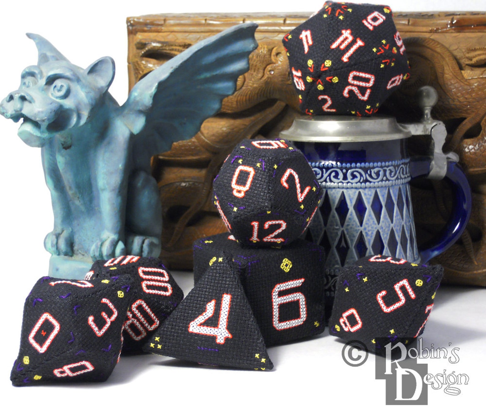 D8 Octahedron 3D Cross Stitch Sewing Pattern PDF - Etsy