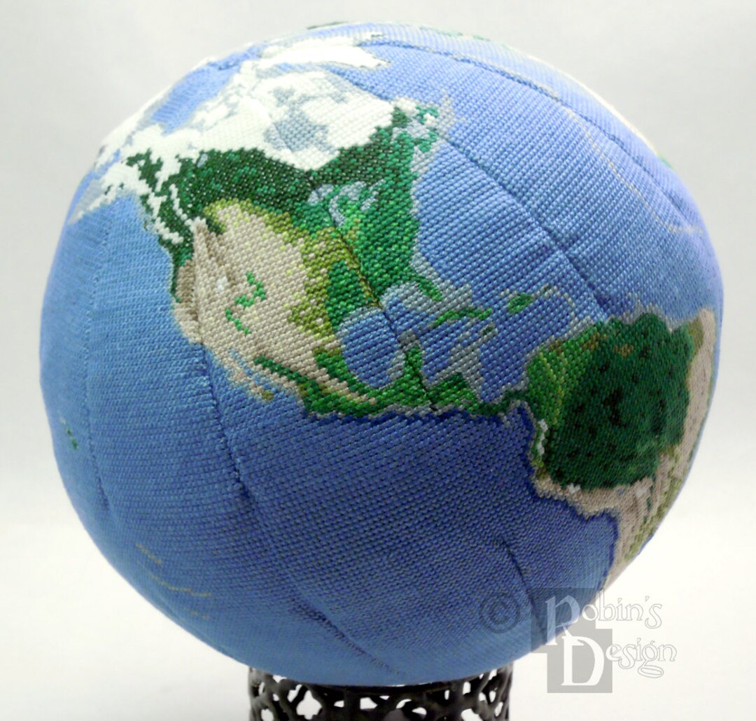 Earth Globe 3D Cross Stitch Sewing Pattern PDF - Etsy
