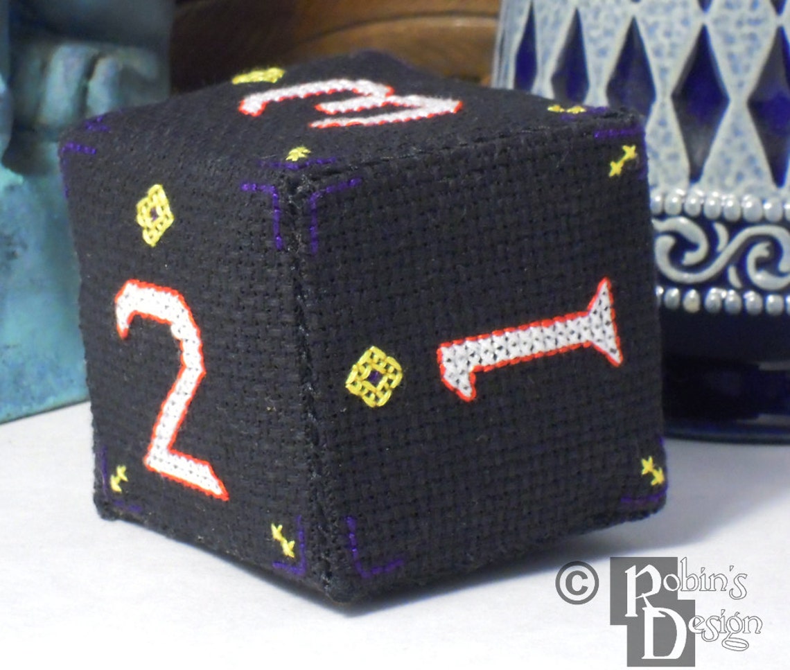 D6 Cube 3D Cross Stitch Sewing Pattern PDF - Etsy