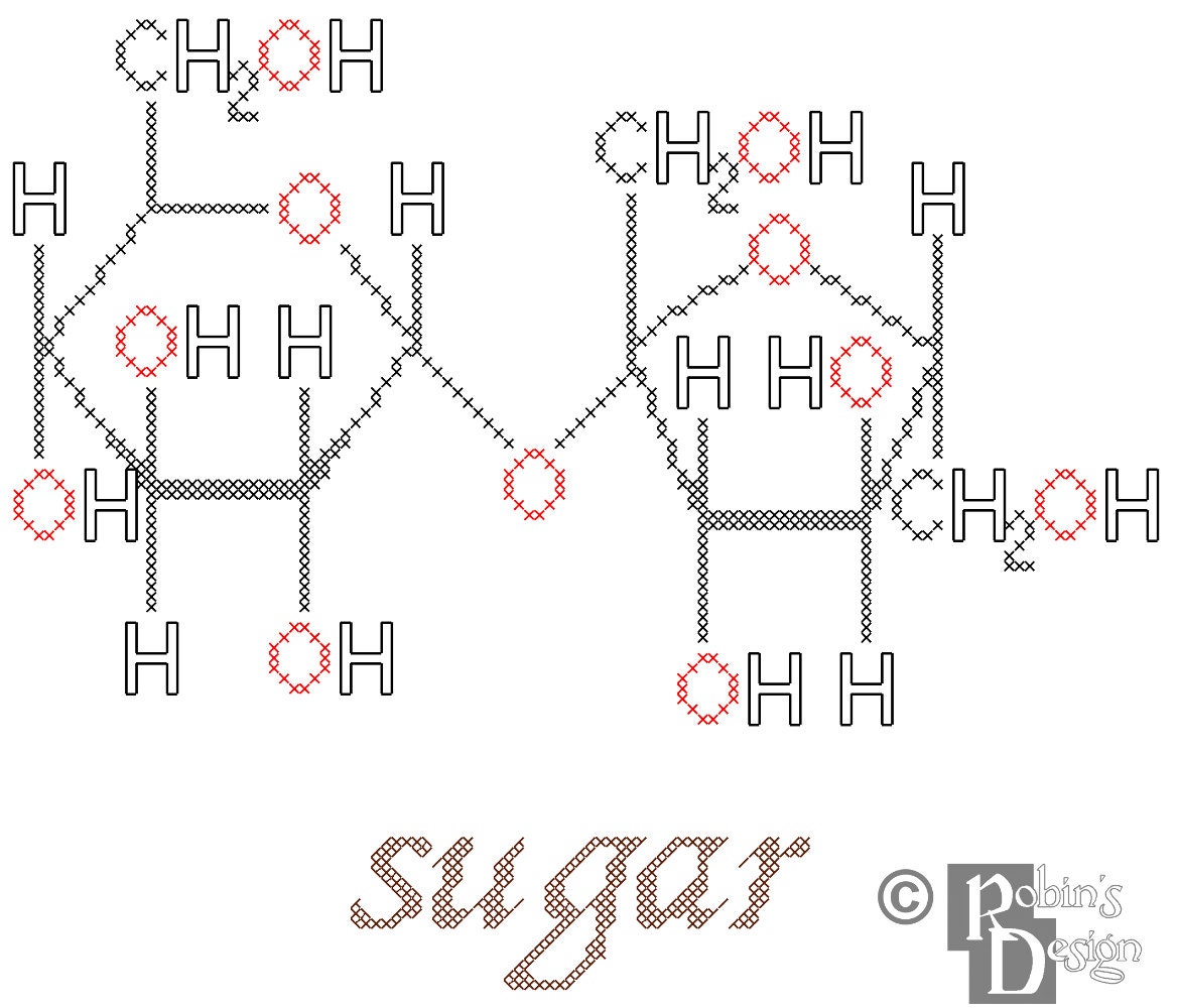 Sugar Molecule Cross Stitch Pattern PDF - Etsy