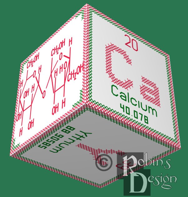 Periodic Element Candy 3D Ornament Cross Stitch Sewing Pattern PDF - Etsy