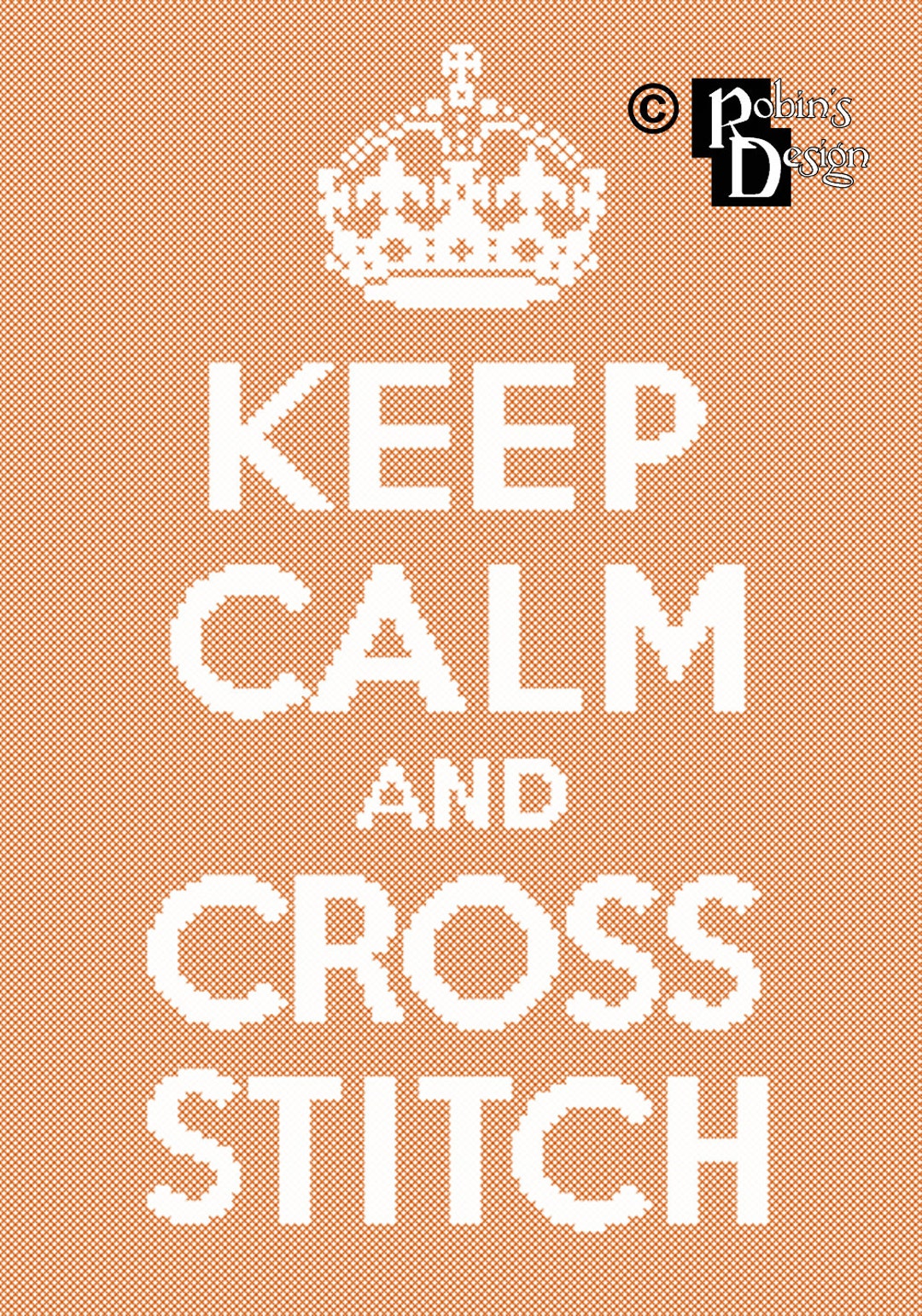Keep Calm and Cross Stitch Cross Stitch Pattern Easy PDF - Etsy