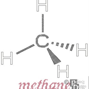 Methane Molecule Cross Stitch Pattern PDF - Etsy
