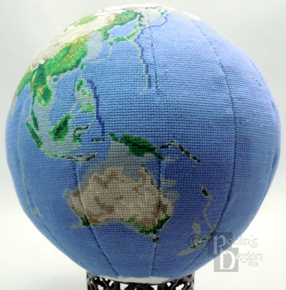 Earth Globe 3D Cross Stitch Sewing Pattern PDF - Etsy