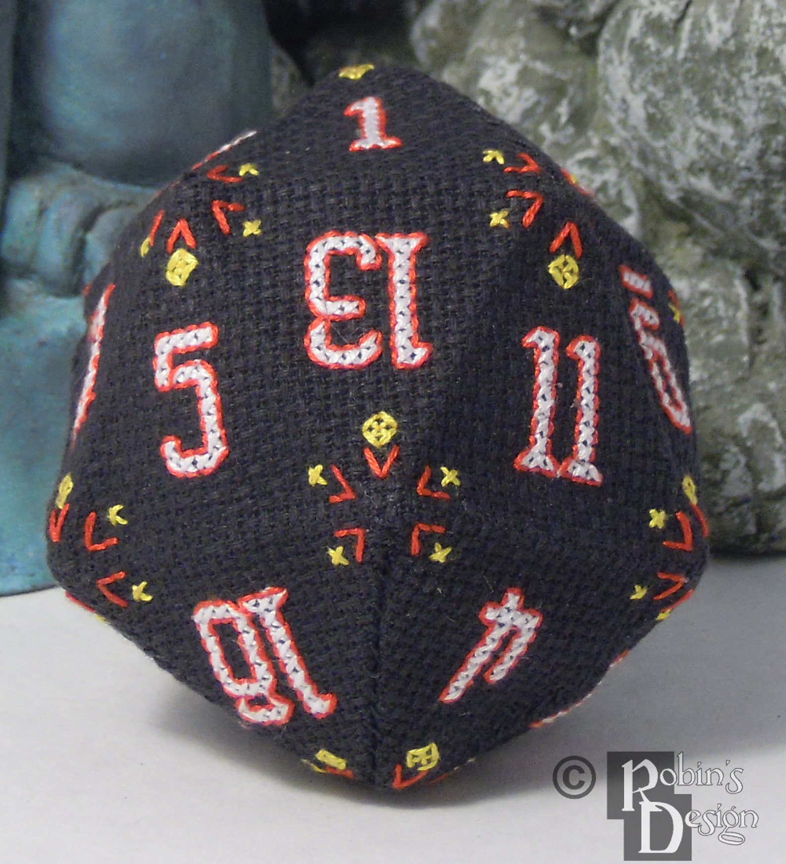 D20 Icosahedron 3D Cross Stitch Sewing Pattern PDF | Etsy