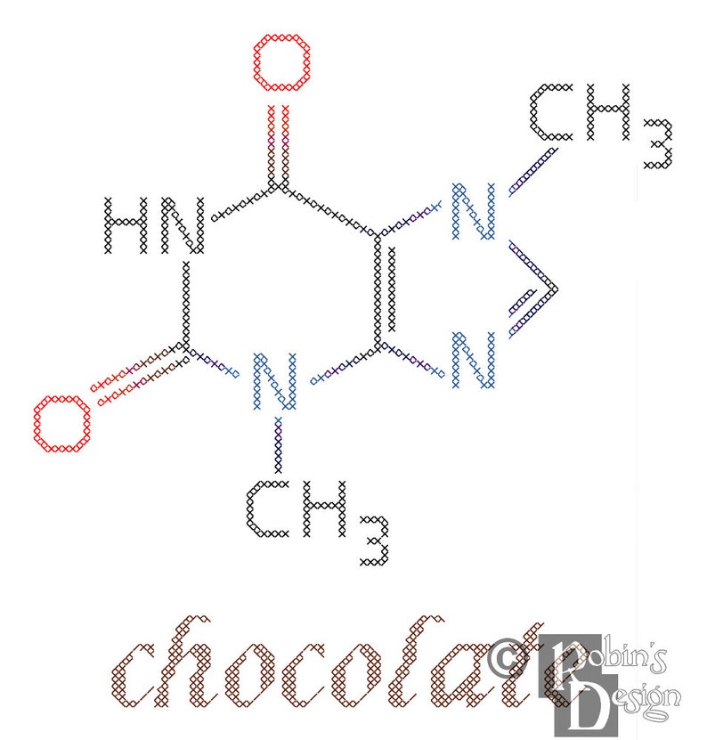 Chocolate Molecule Cross Stitch Pattern PDF - Etsy