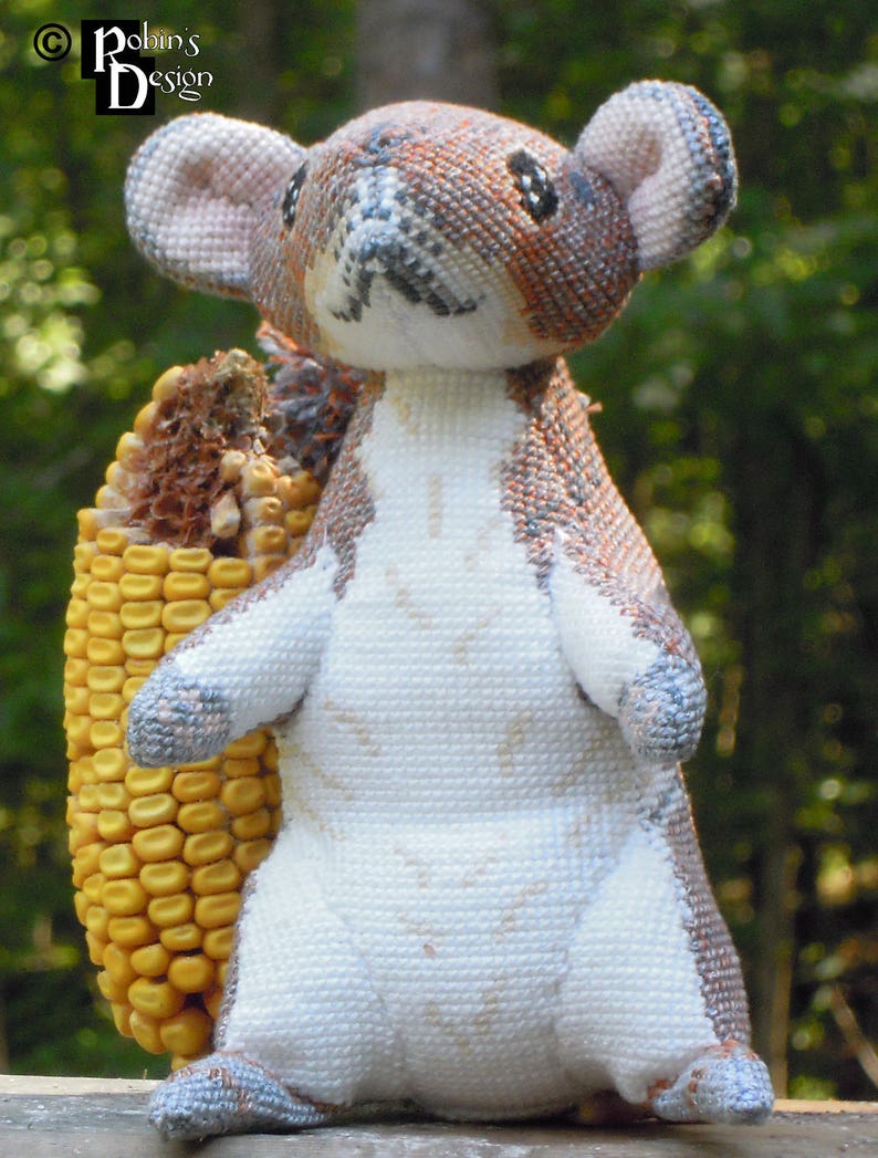 Merlin the Gray Squirrel Doll 3D Cross Stitch Animal Sewing Pattern PDF ...