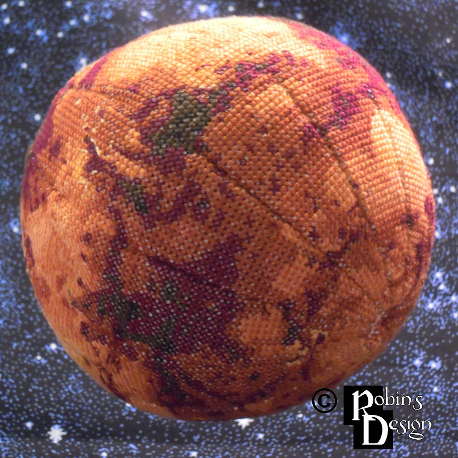 Mars Globe 3D Cross Stitch Sewing Pattern PDF - Etsy