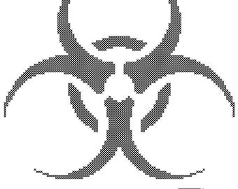 Biohazard Symbol Cross Stitch Pattern for Shirt Patch PDF | Etsy