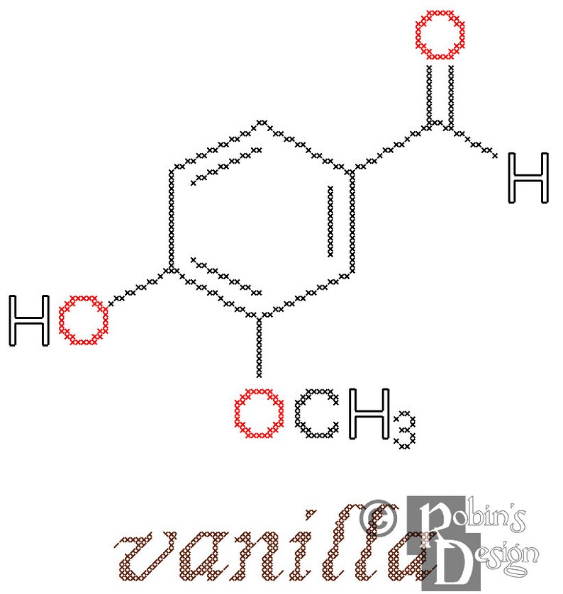 Vanilla Molecule Cross Stitch Pattern PDF - Etsy