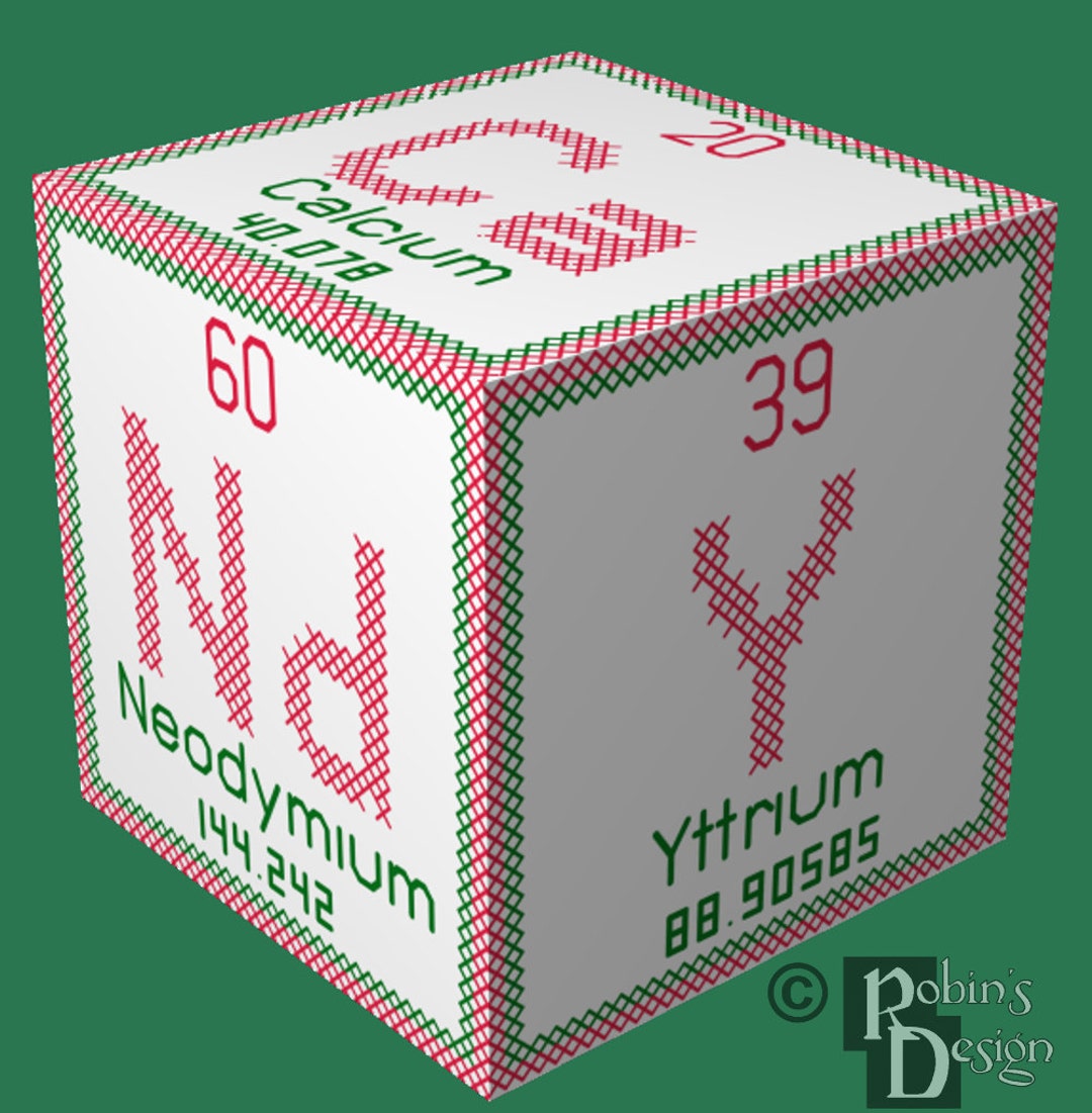 Periodic Element Candy 3D Ornament Cross Stitch Sewing Pattern PDF - Etsy