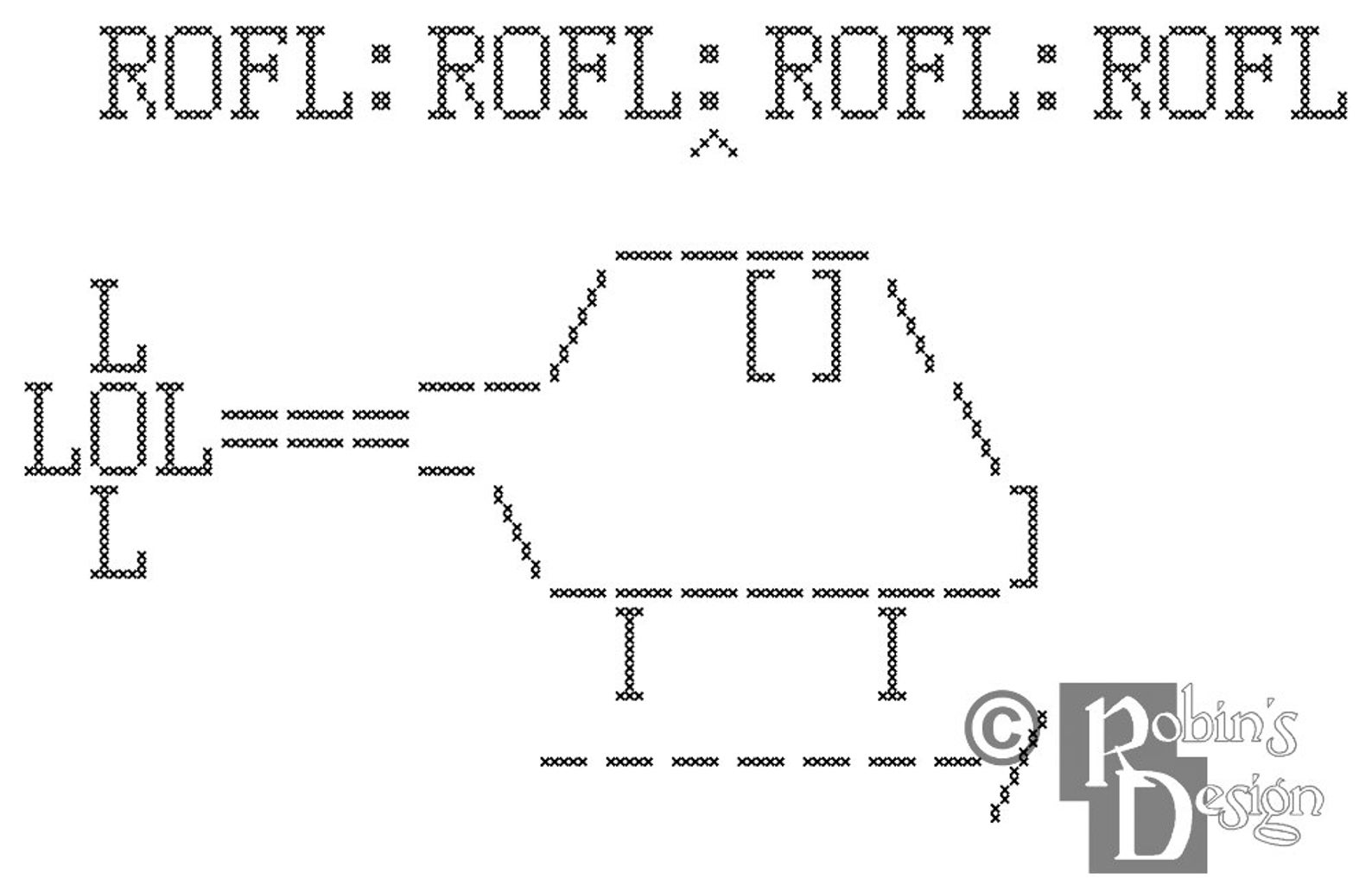 Roflcopter Cross Stitch Pattern PDF - Etsy