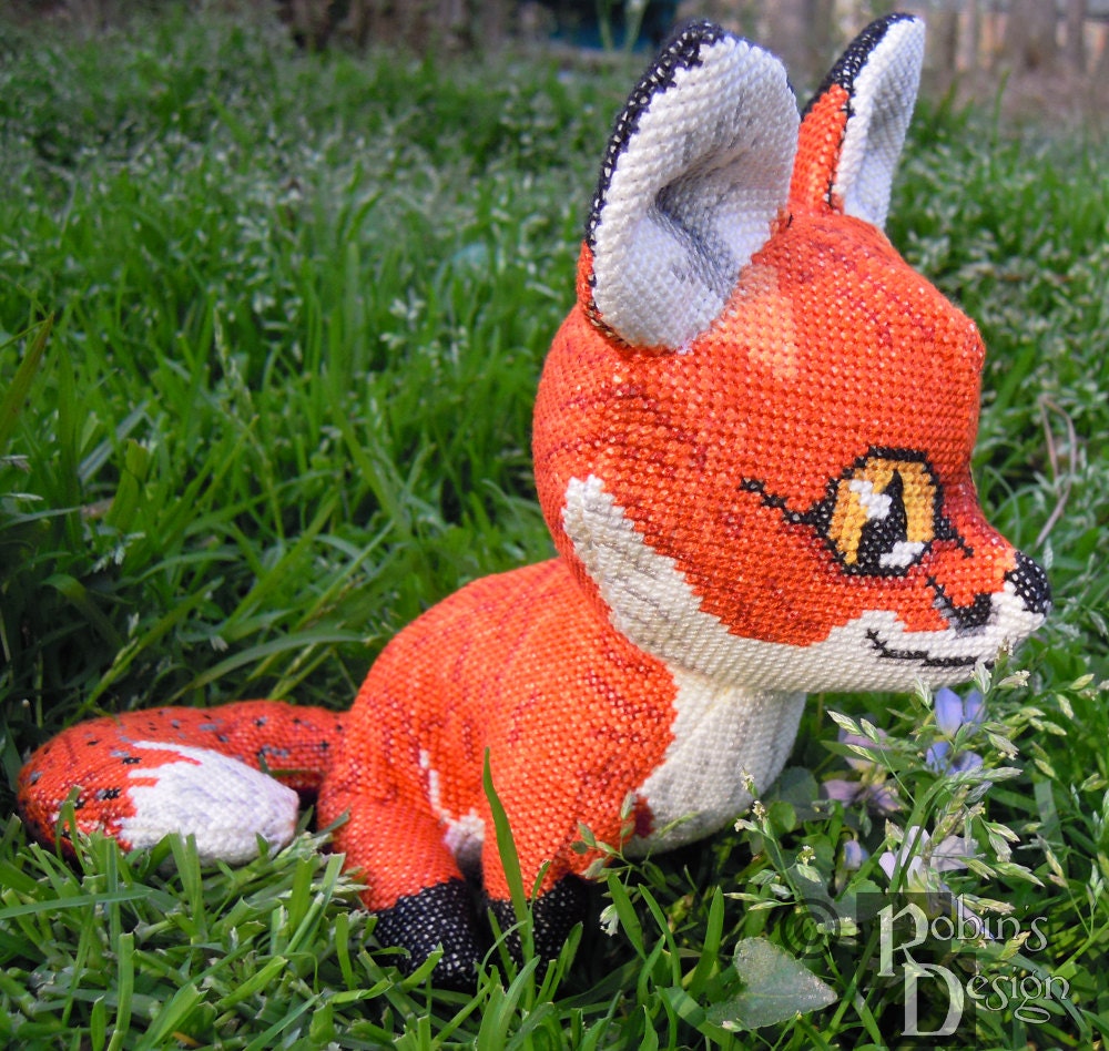 Cinnabar the Red Fox Doll 3D Cross Stitch Animal Sewing Pattern PDF - Etsy