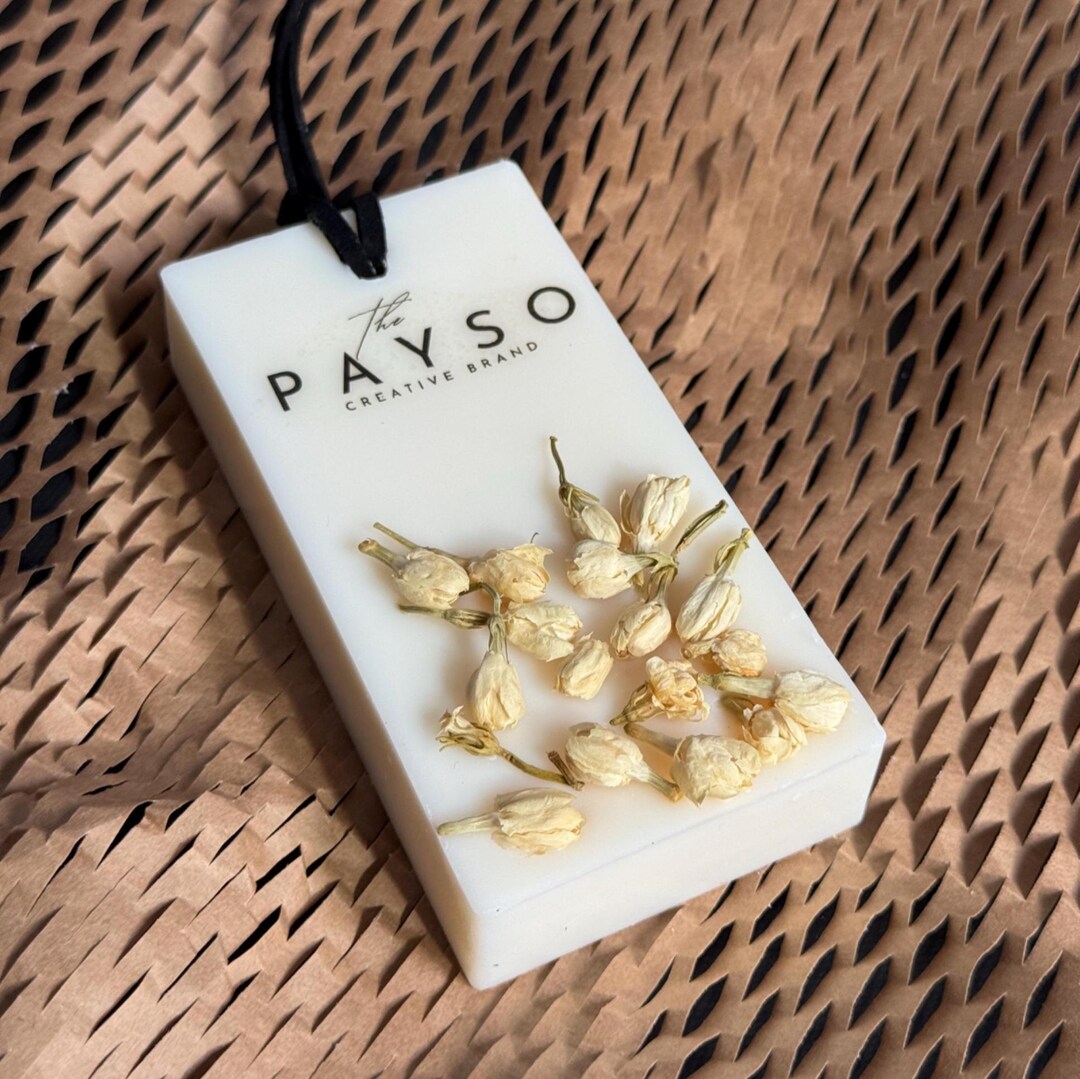 Jasmine Soy Wax Sachet: Handmade Aroma Tablet With Dried Flowers - Etsy