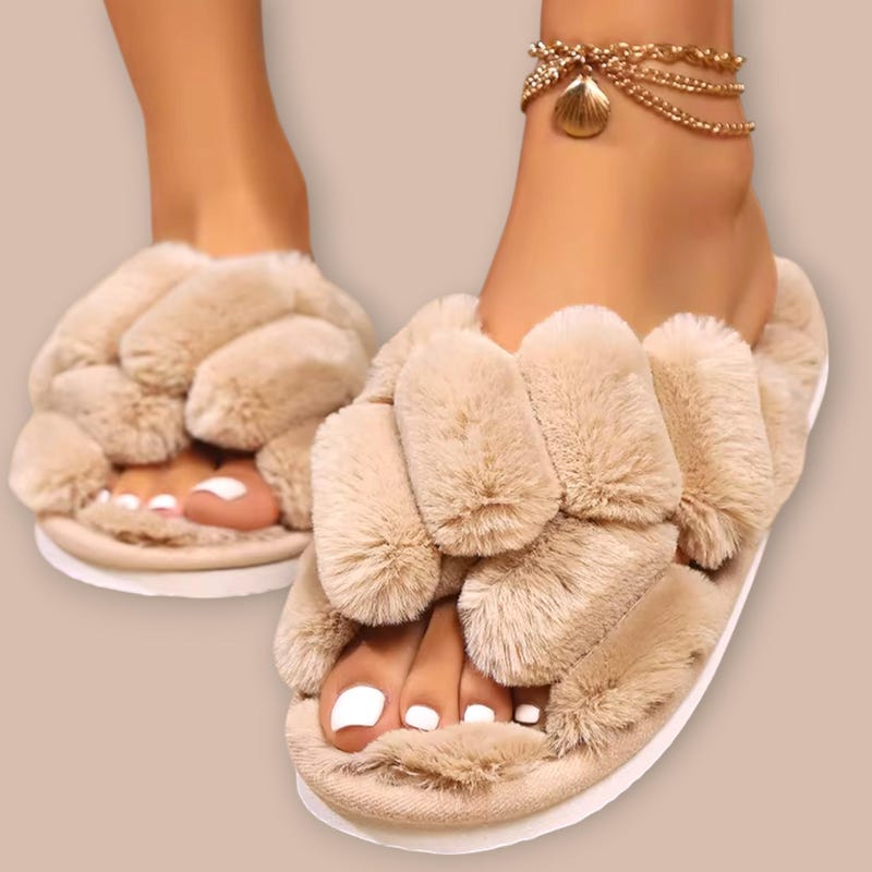 Fluffy Slides - Etsy
