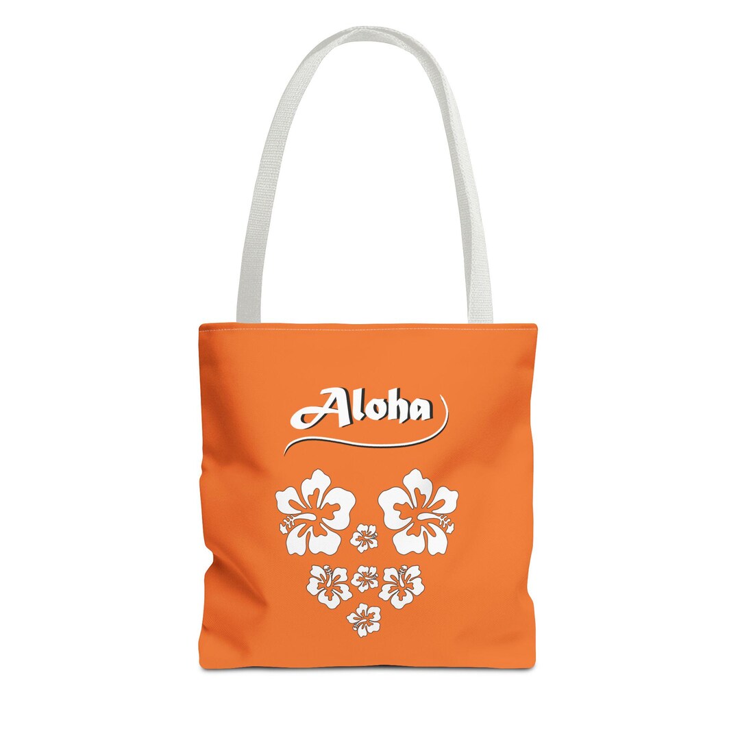 Hawaii Bag Orange / Aloha Bag / Hibiscus Bag Orange / Bag for Vacation ...