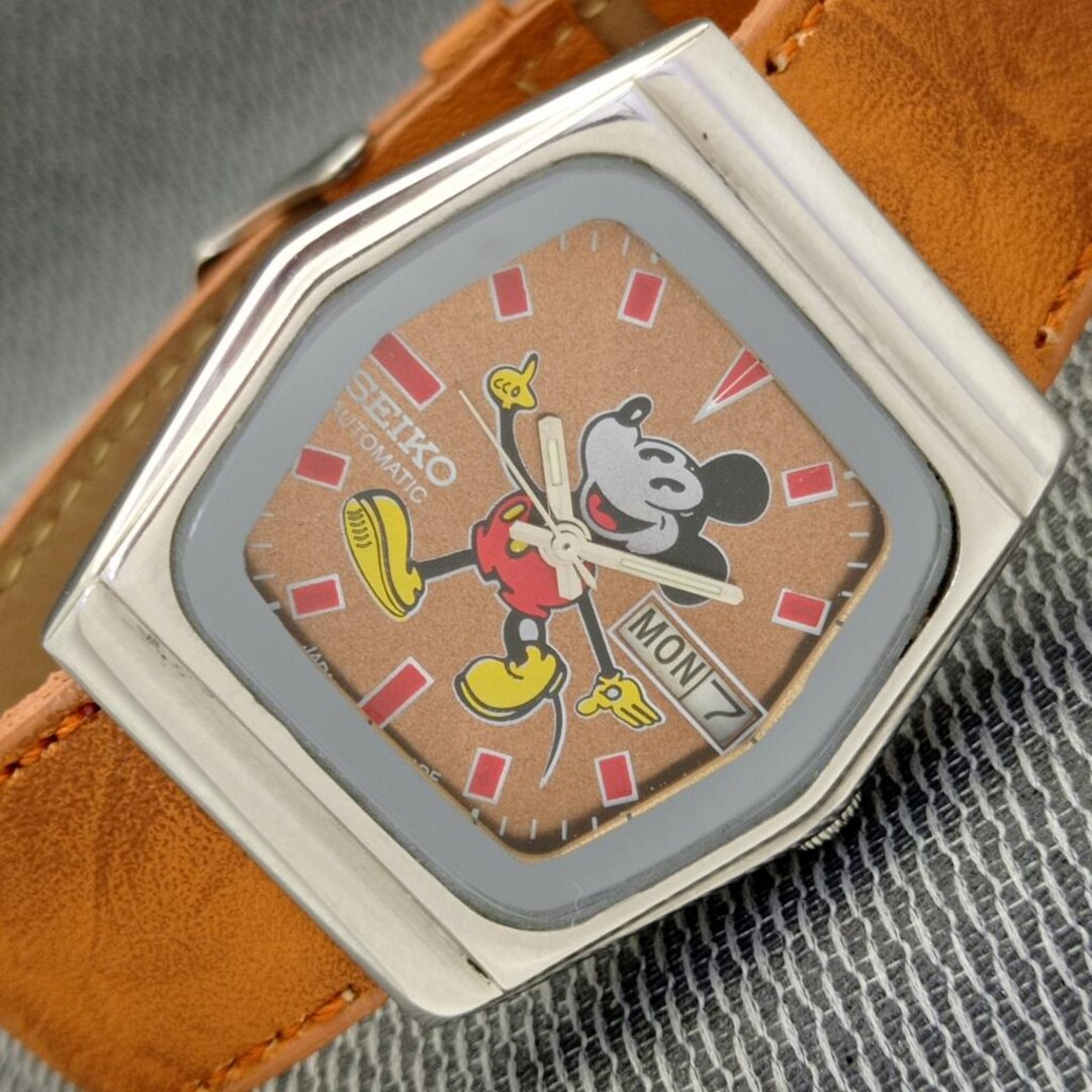Vintage Seiko Automatic 6349a Japan Mens Day&date Cartoon Brown Color ...