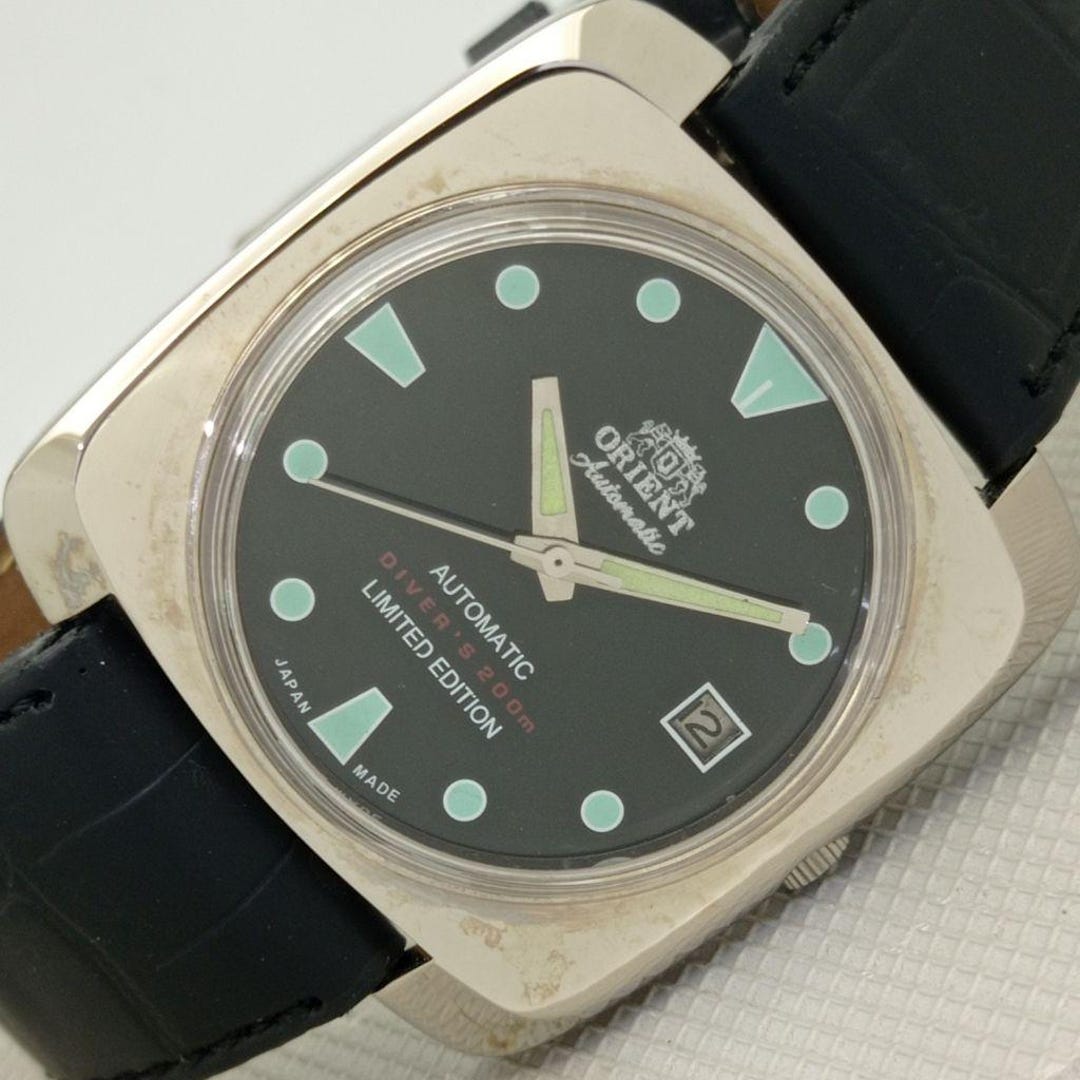 Vintage Orient Automatic 46941 Japan Mens Date Black Color Dial ...