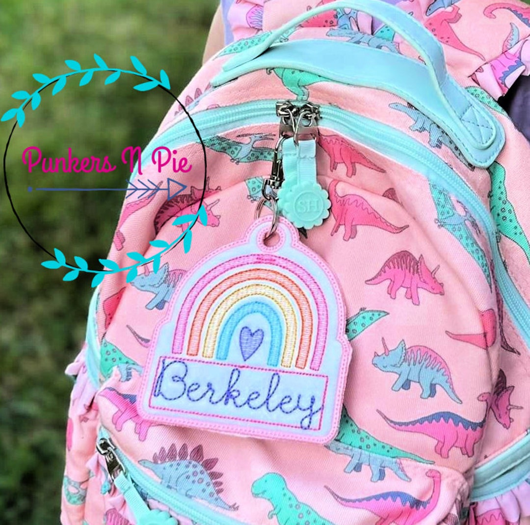 Personalized Rainbow Name Tag - Princess Bag Tag - Rainbow Tag for ...