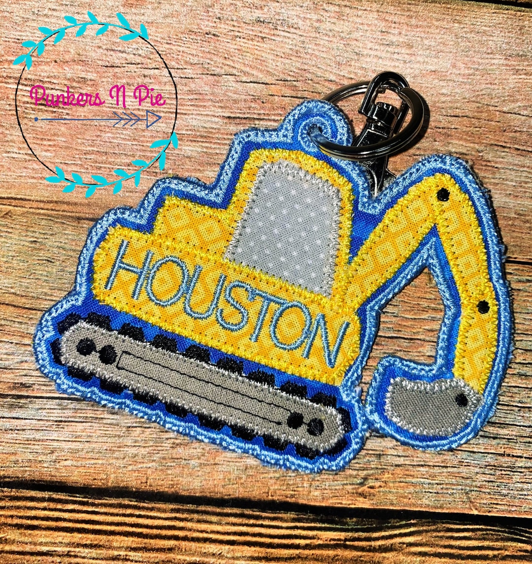 Personalized Digger Name Tag - Construction Zone - Excavator Bulldozer ...