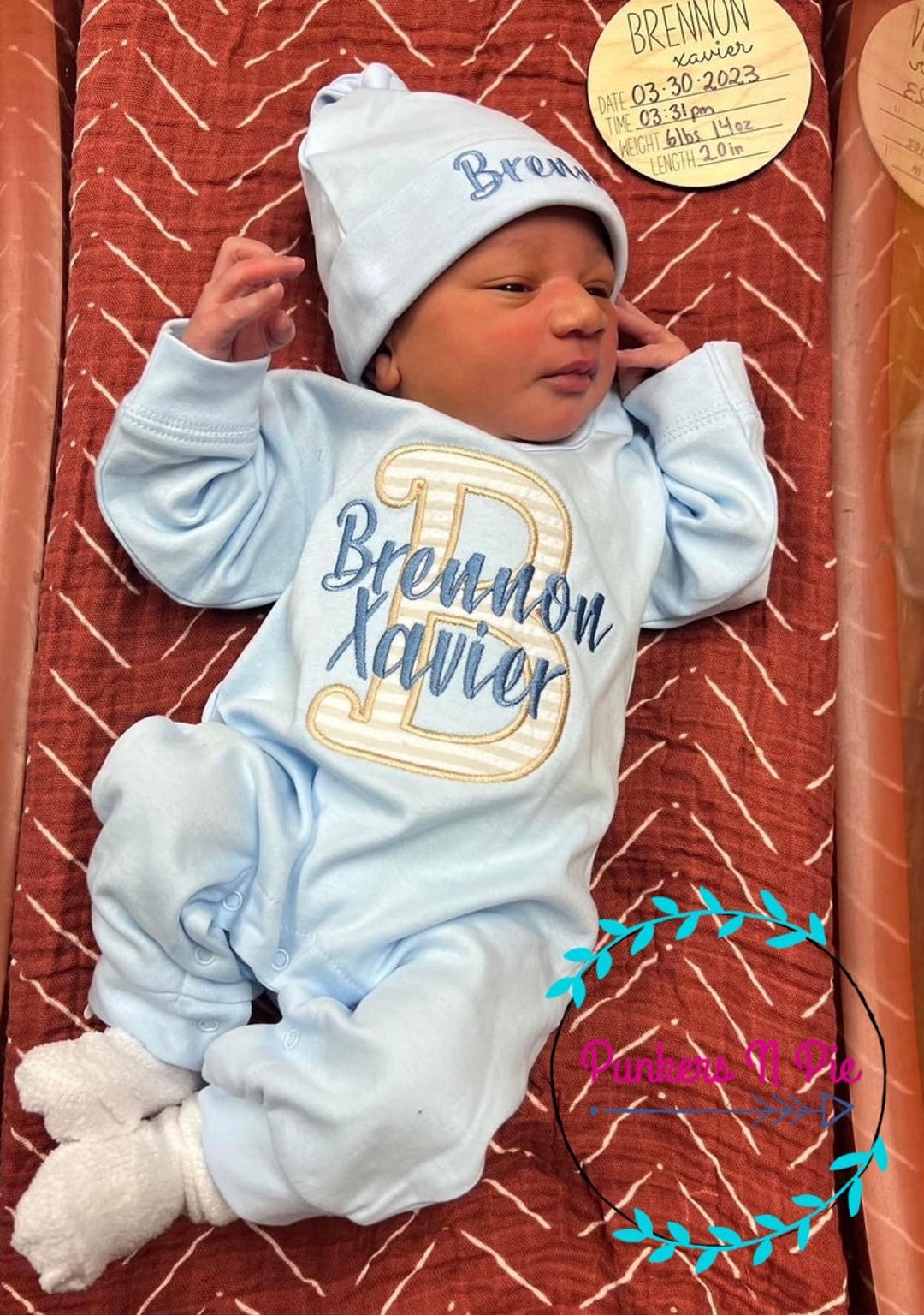 Classic Monogram Gift Set for Baby Baby Baby Boy Coming Home Outfit ...