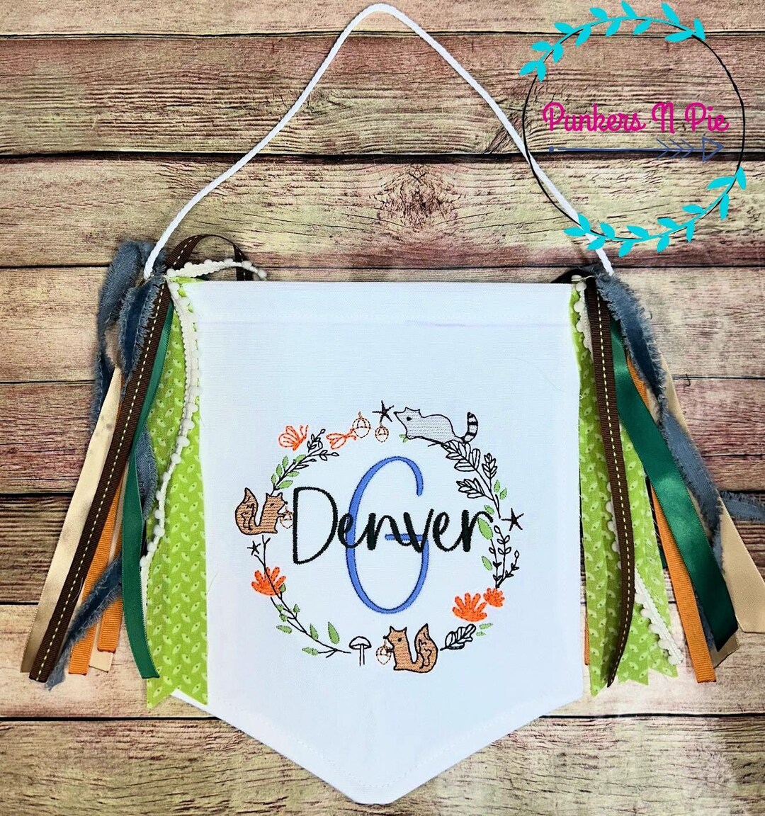 Custom Baby Banner, Monogram Hospital Door Sign, Crib Banner, Woodland ...