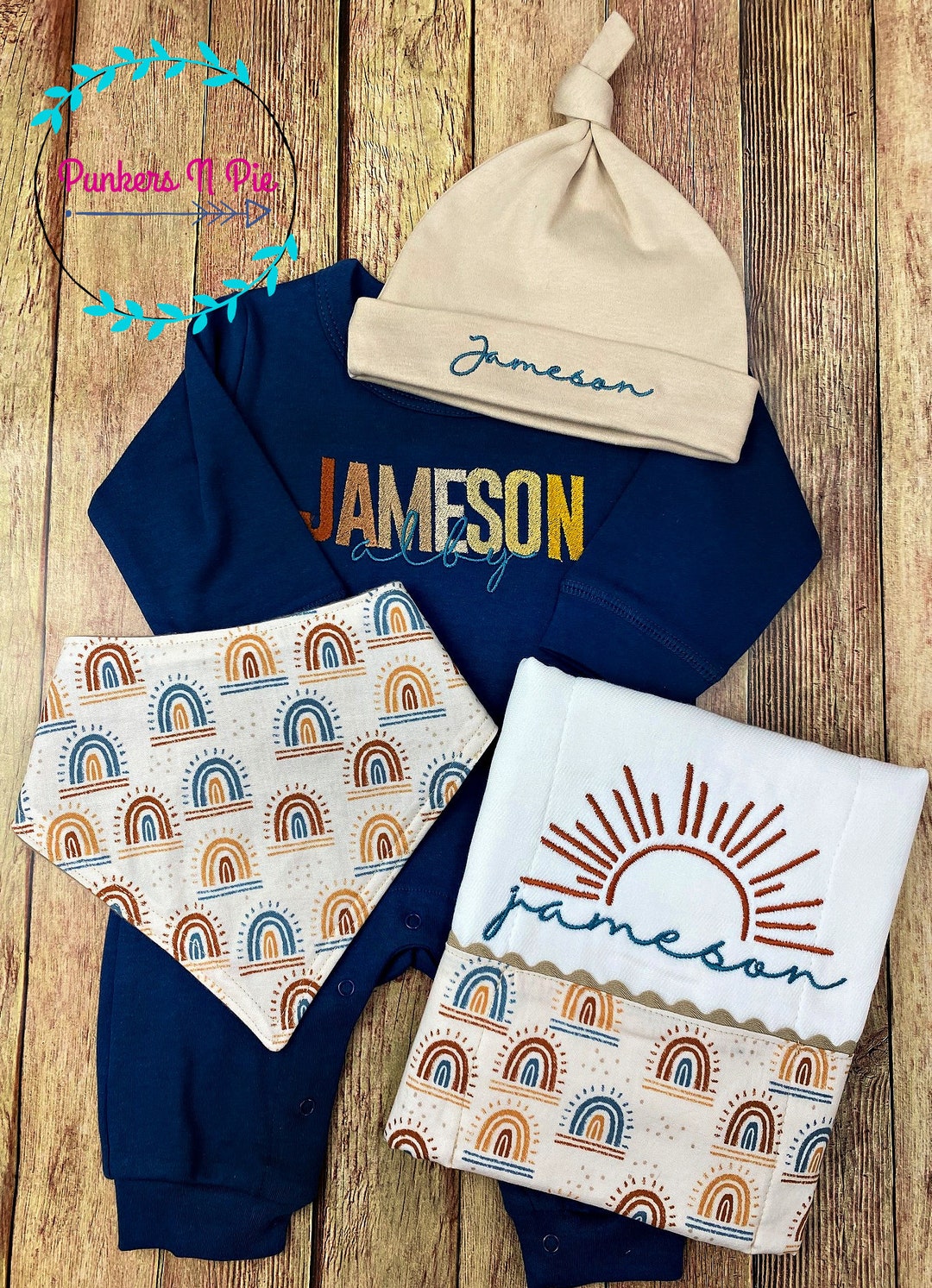 Boho Rainbow Gift for Baby - Coming Home Outfit for Baby Boy - Boho ...