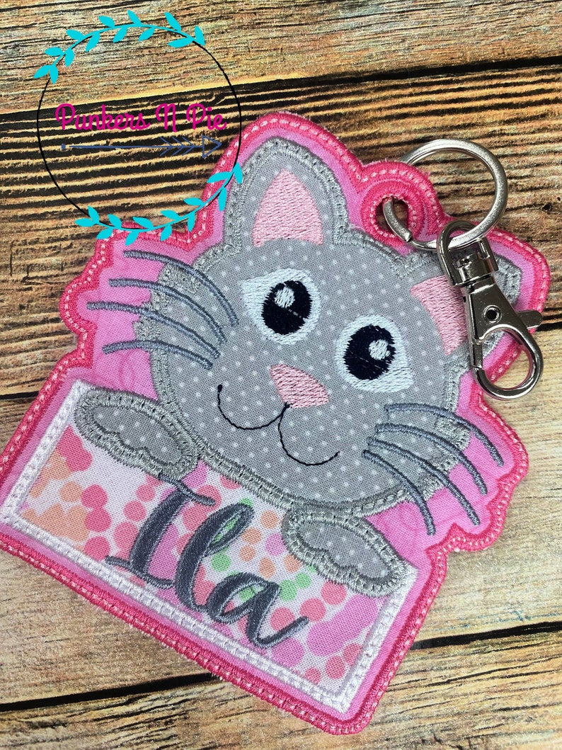 Personalized Cat Name Tag for Bag Cat Lover Gift Crazy Cat - Etsy