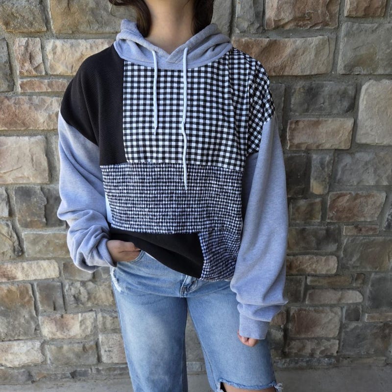Patchwork Hoodie - Etsy