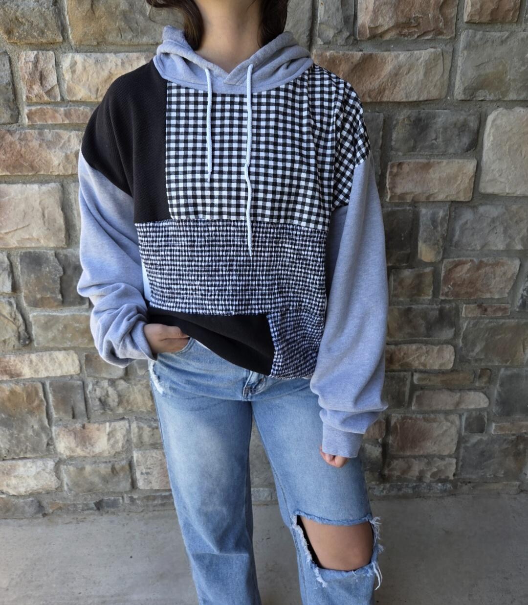Upcycled Reworked Thrifted Quilted Patchwork Hoodie SIZE LARGE - Etsy