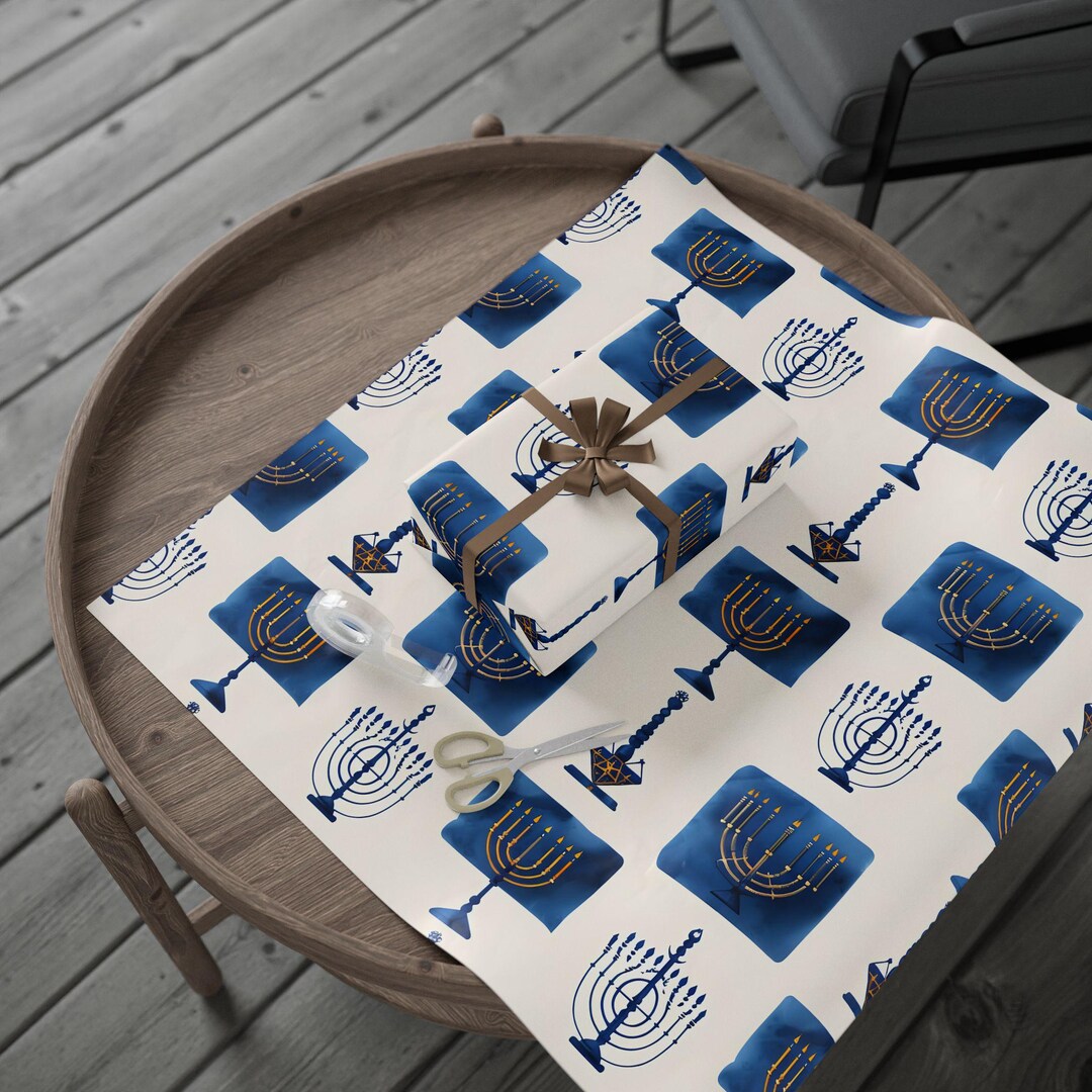 Hanukkah Wrapping Paper - Etsy