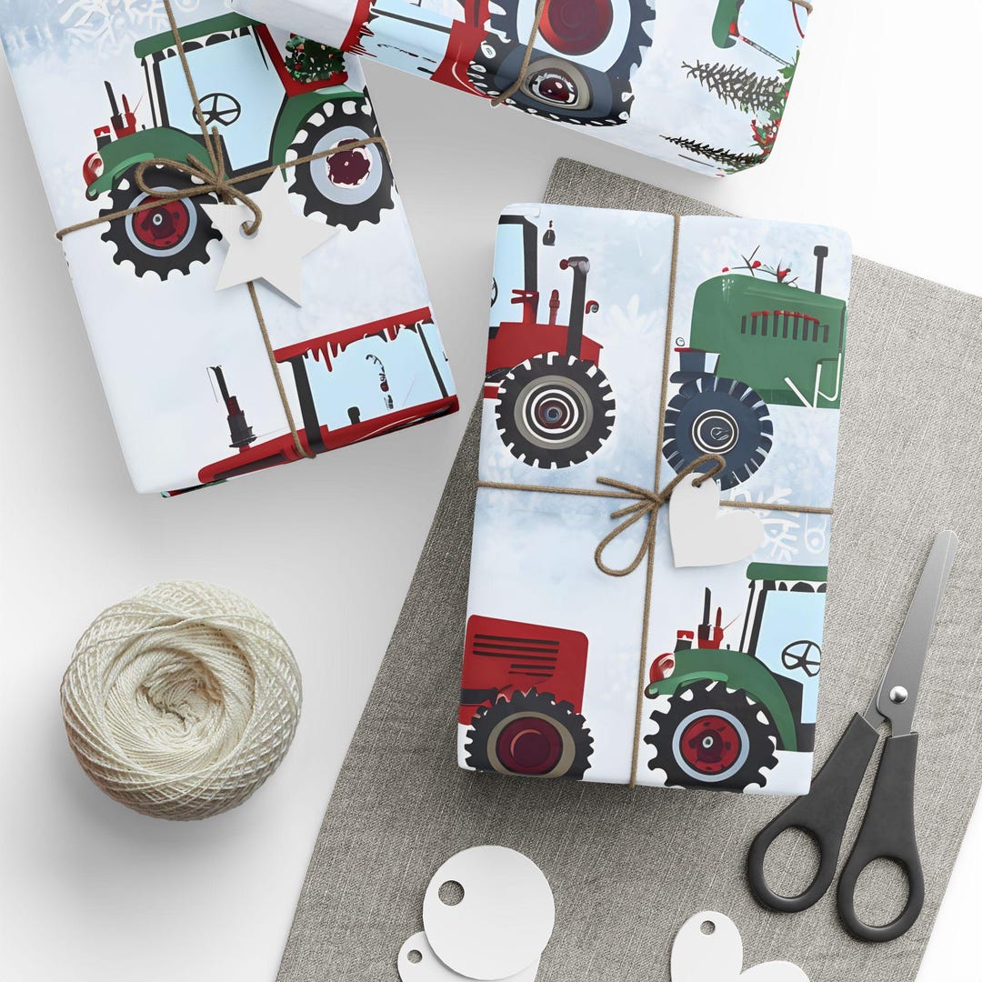 Tractor Wrapping Papers - Etsy